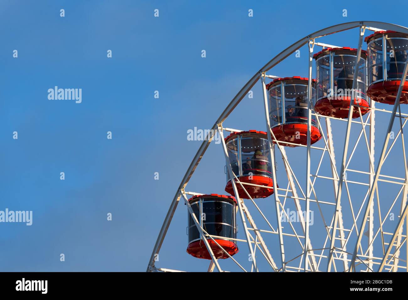View of The Festival Wheel (aka Edinburgh Big Wheel), iconic red and ...