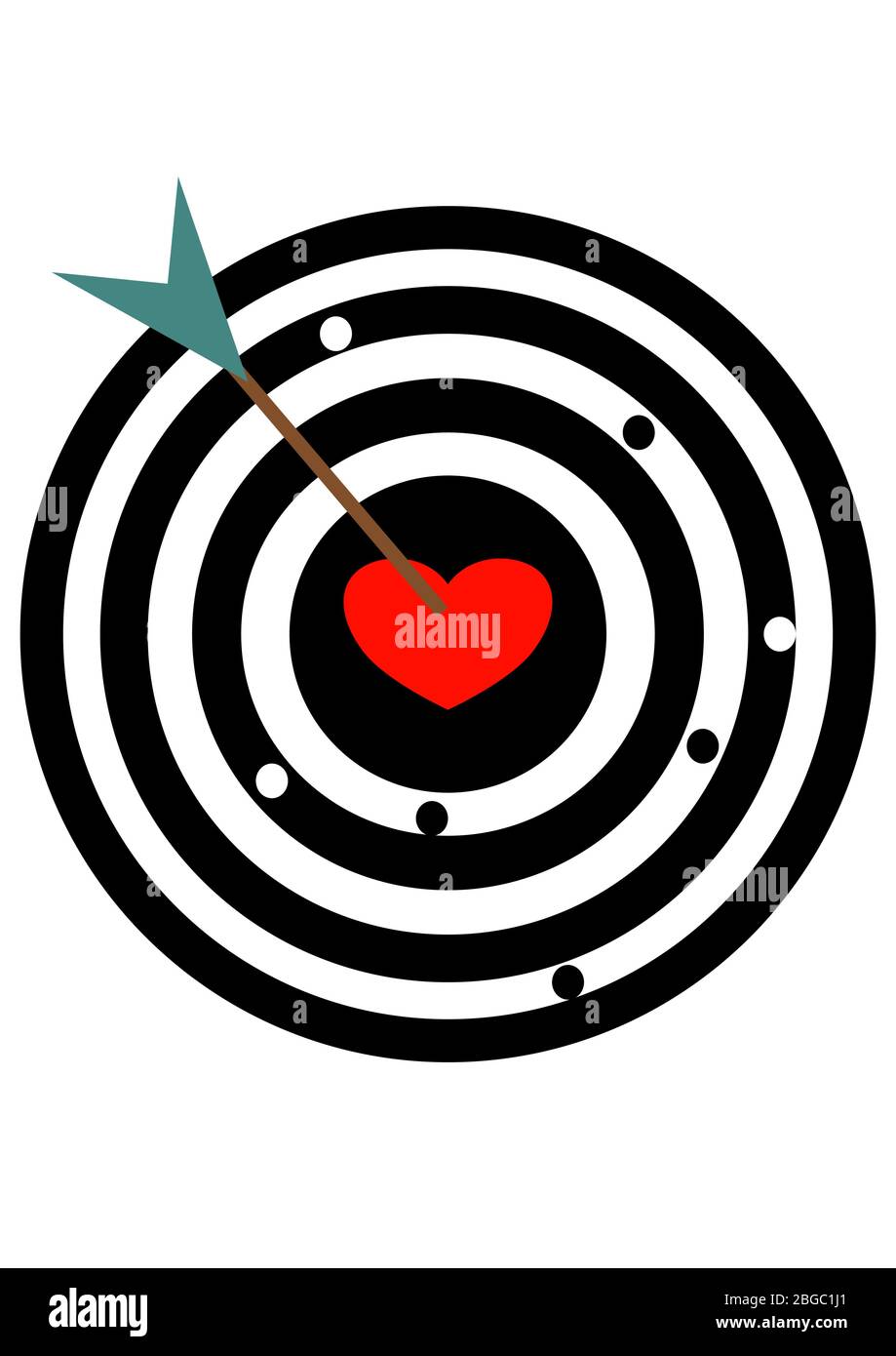 Arrow in heart picture Stock Vector Images - Alamy