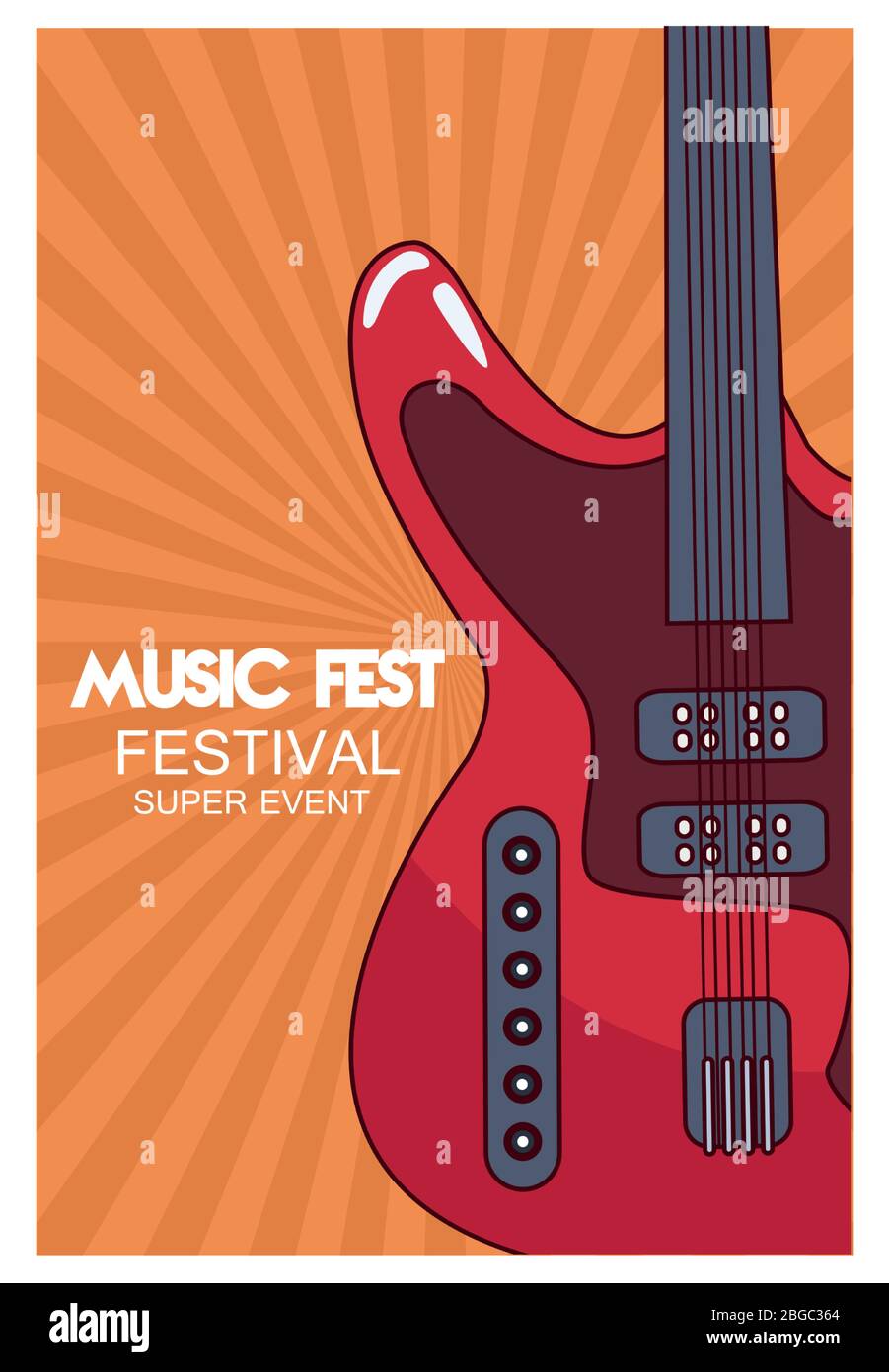 music fest poster with electric guitar Stock Vector Image & Art - Alamy