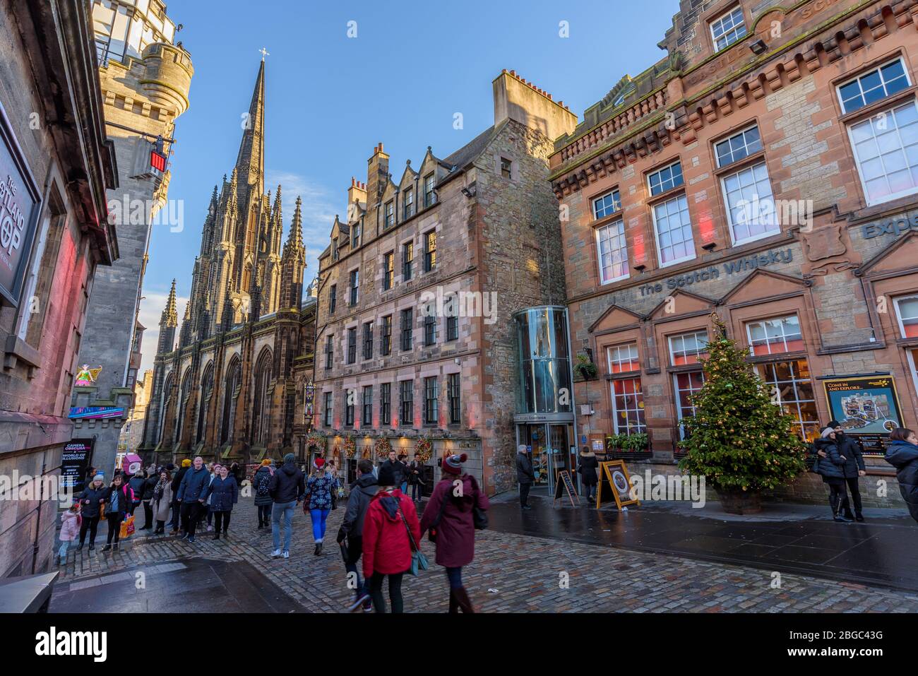 Edinburgh, Scotland - Dec 2018. View of The Scotch Whisky Experience ...