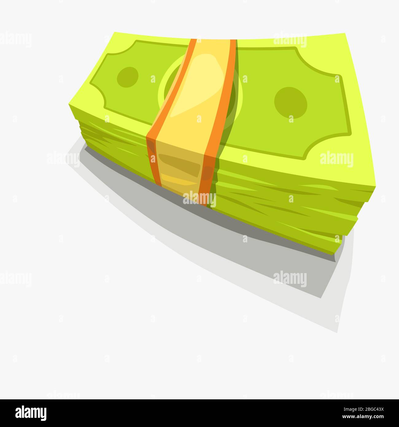 cartoon pack of green money Stock Vector Image & Art - Alamy