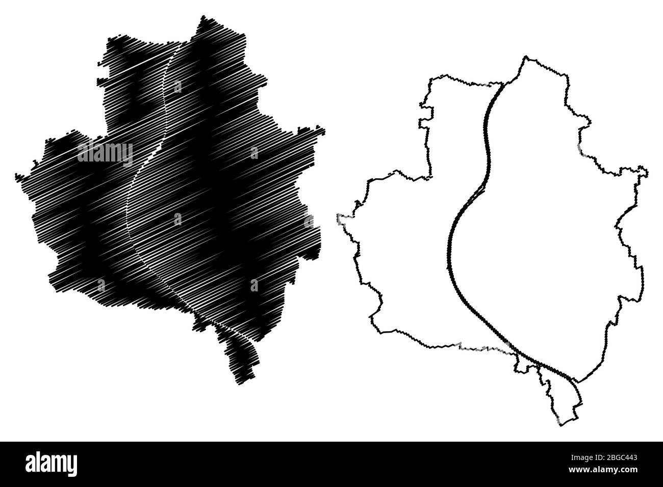 Furth City (Federal Republic of Germany, Bavaria) map vector ...