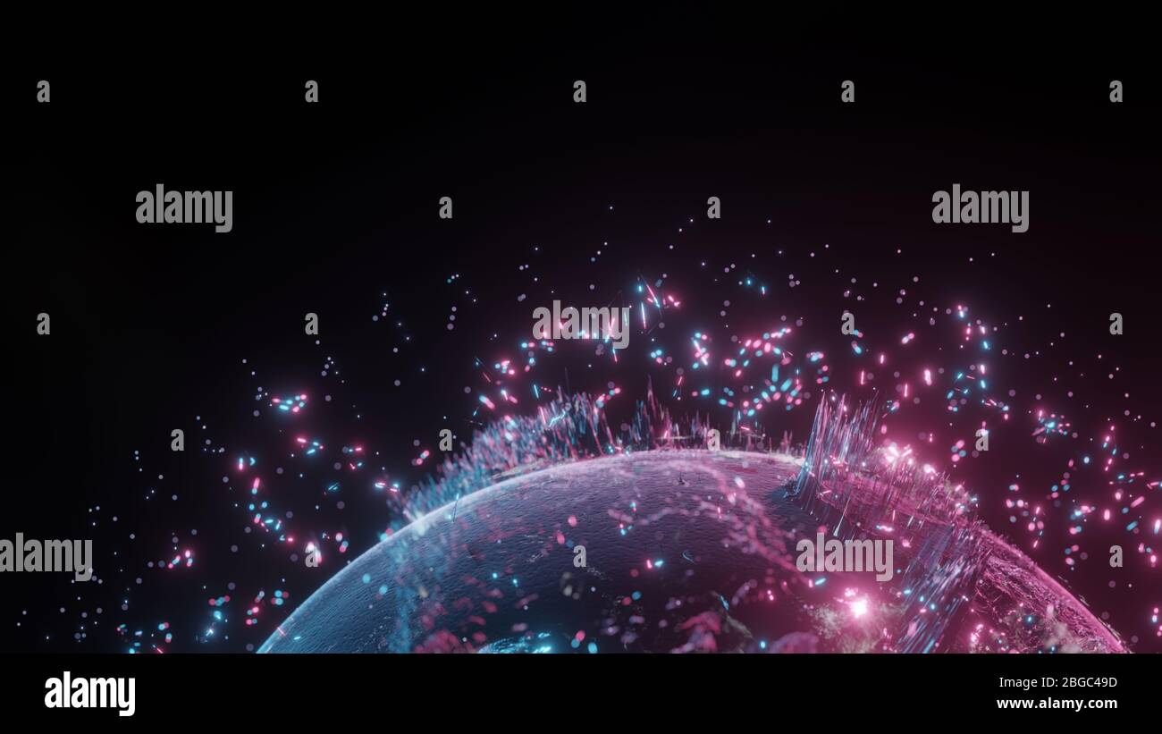 Abstract futuristic planet Earth Stock Photo - Alamy