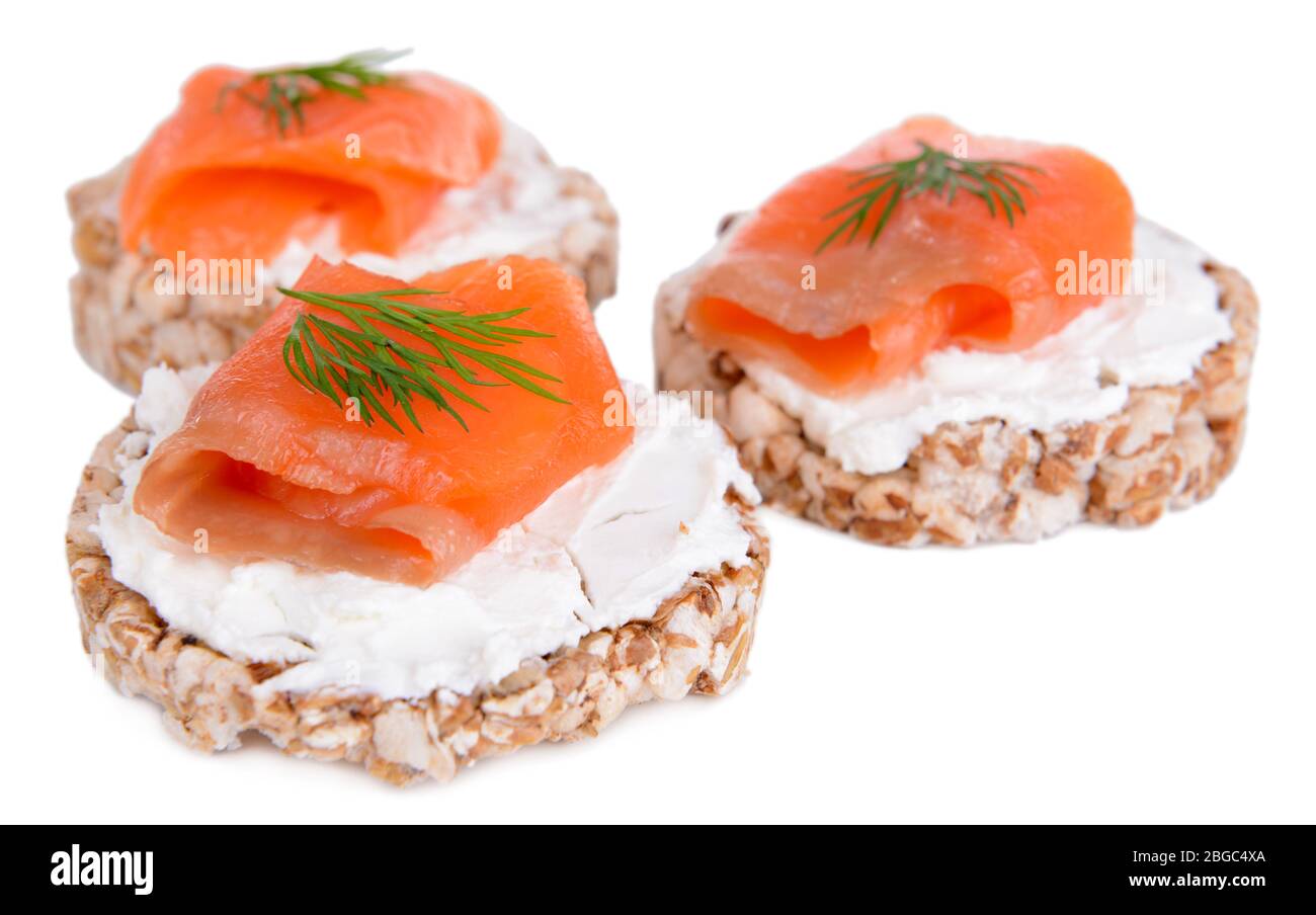 Delicious canapes isolated on white Stock Photo - Alamy