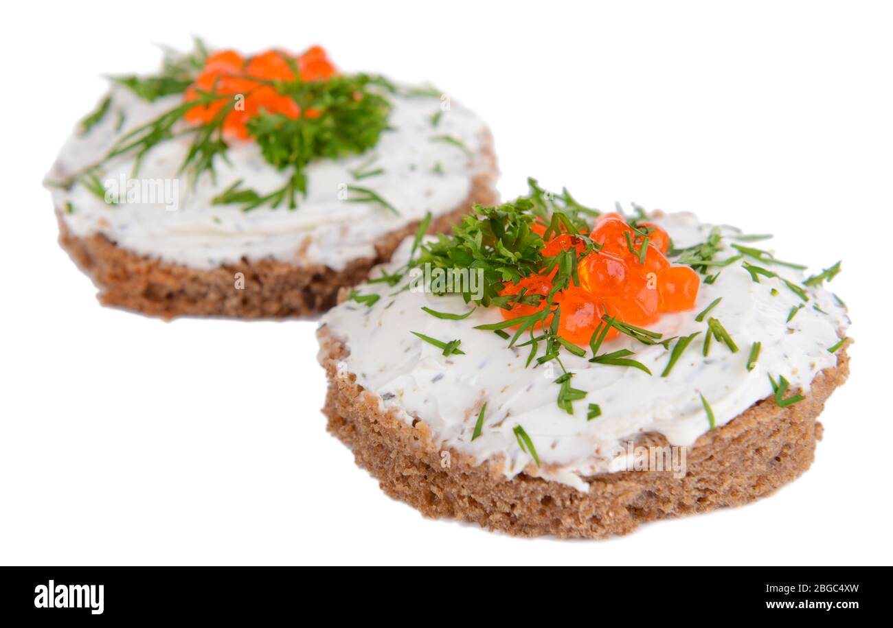 Delicious canapes isolated on white Stock Photo - Alamy