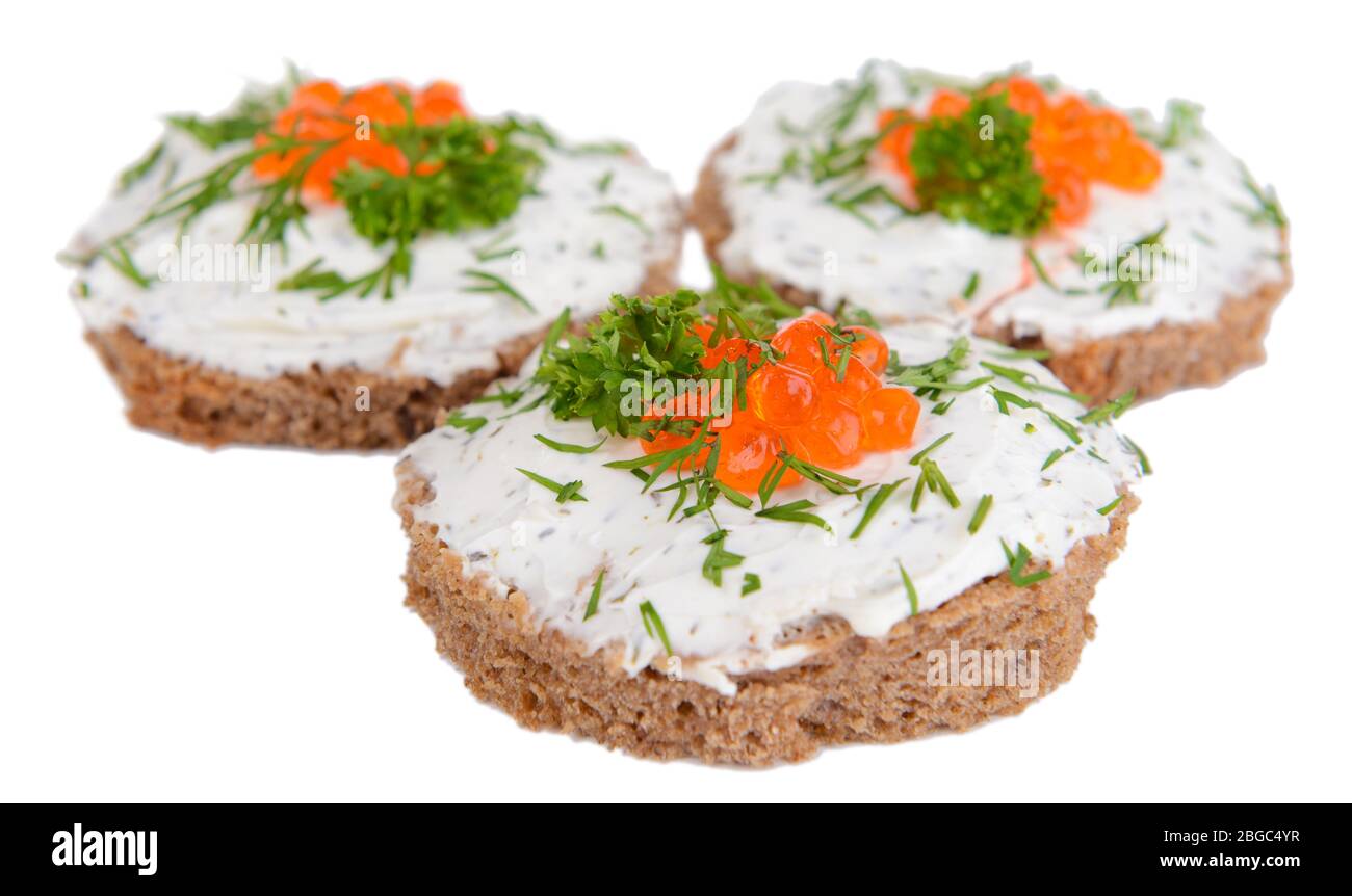 Delicious canapes isolated on white Stock Photo - Alamy