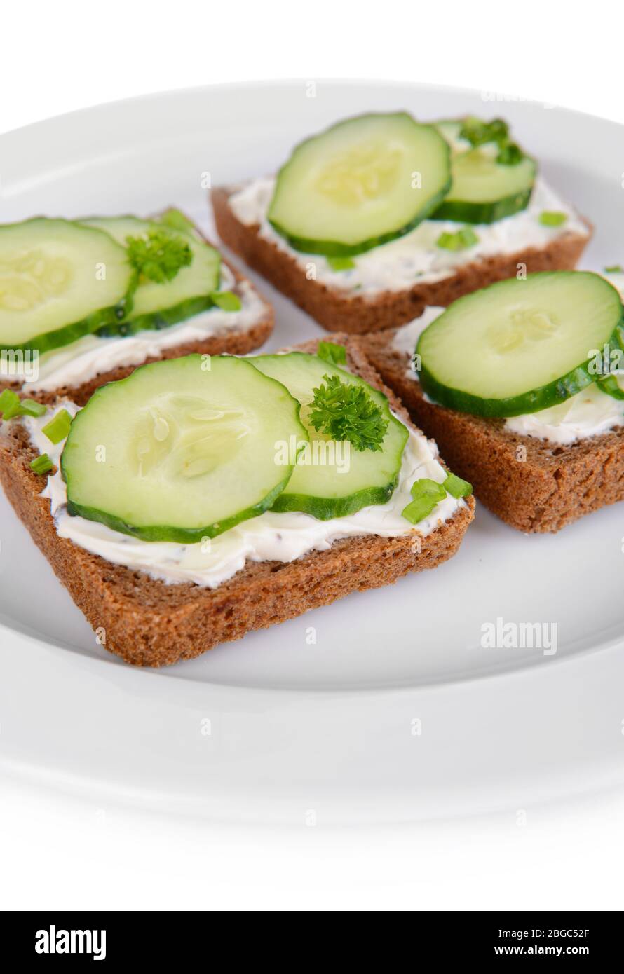 Delicious canapes on plate close-up Stock Photo - Alamy