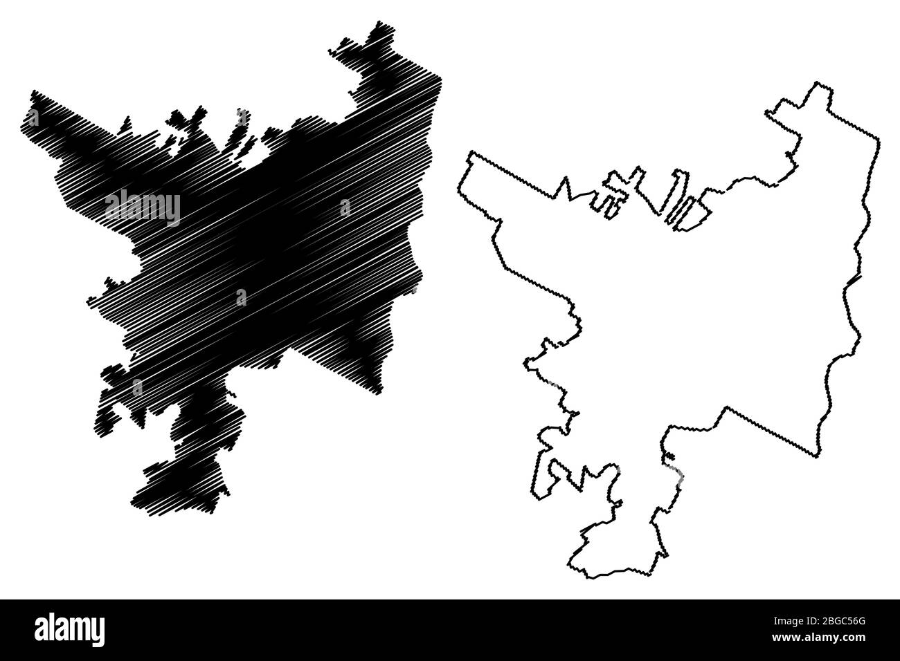 Forli City (Italian Republic, Italy, Emilia-Romagna) map vector ...
