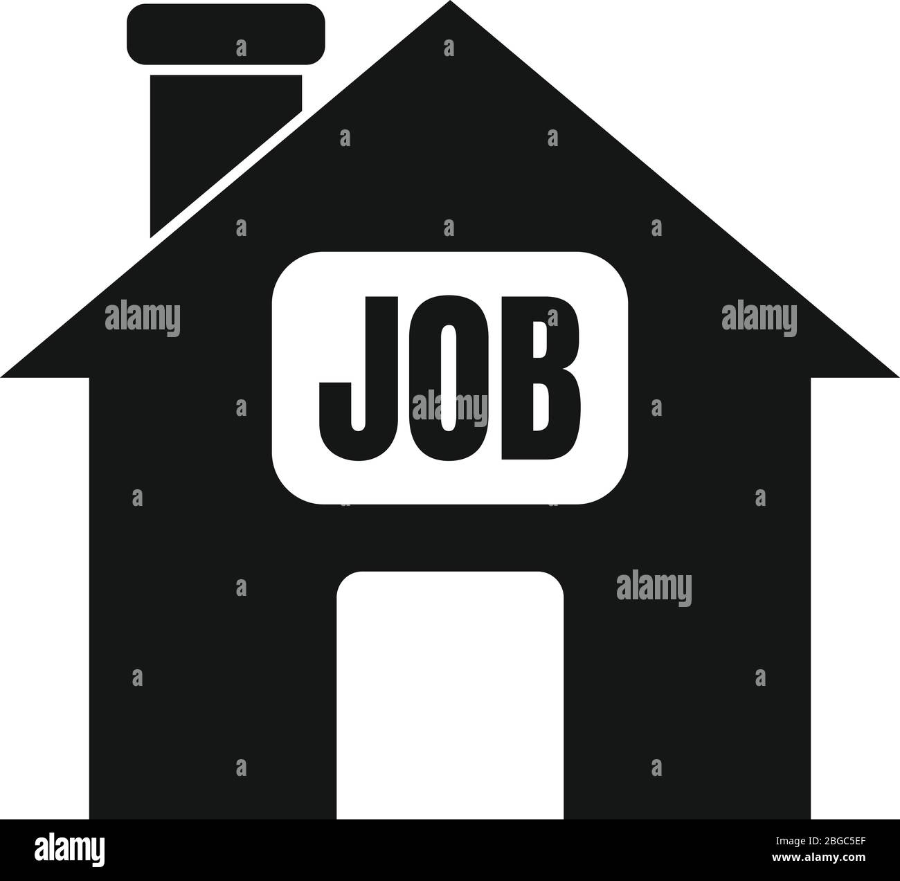 Job house icon. Simple illustration of job house vector icon for web ...