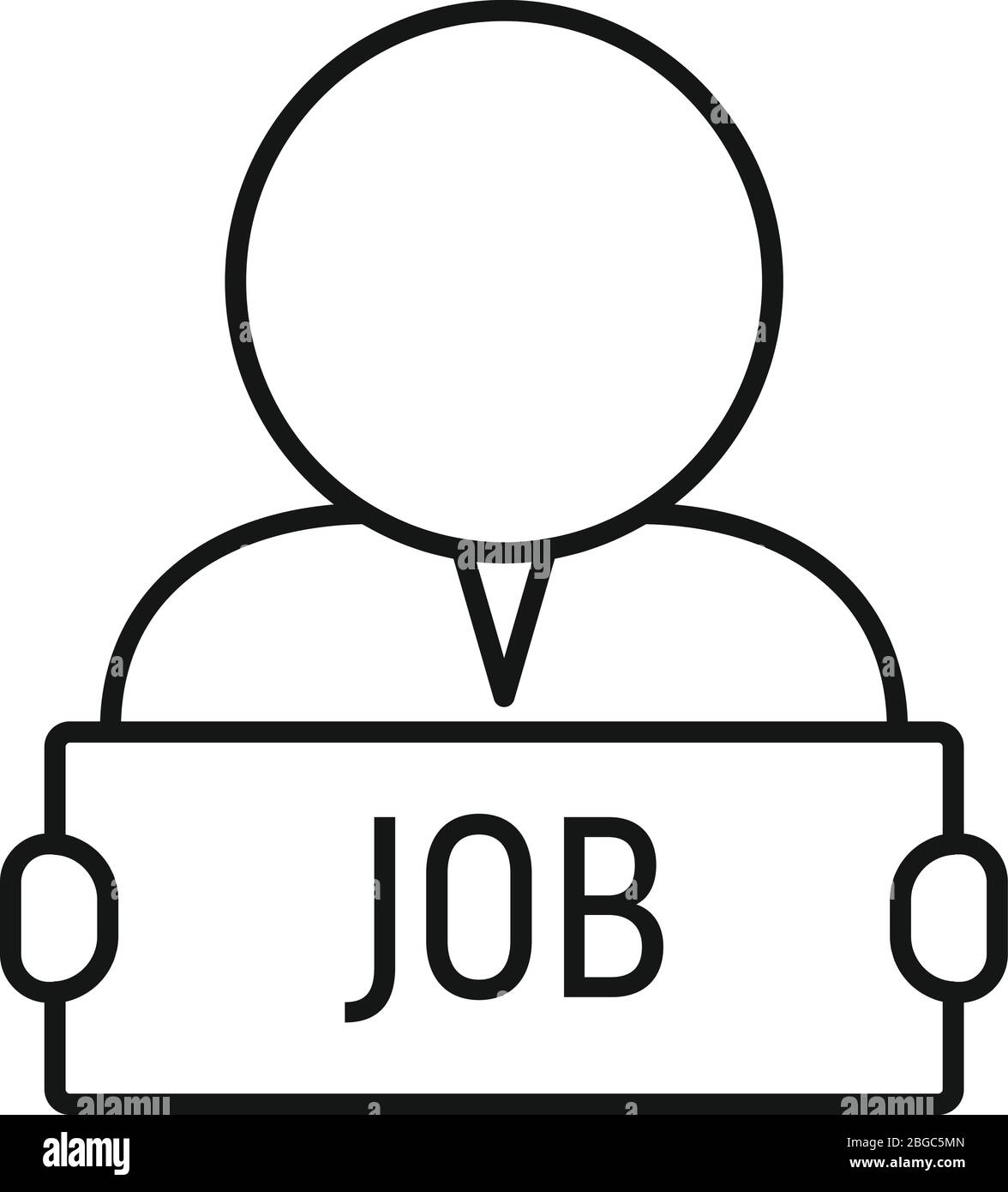 Give me job icon. Outline give me job vector icon for web design ...