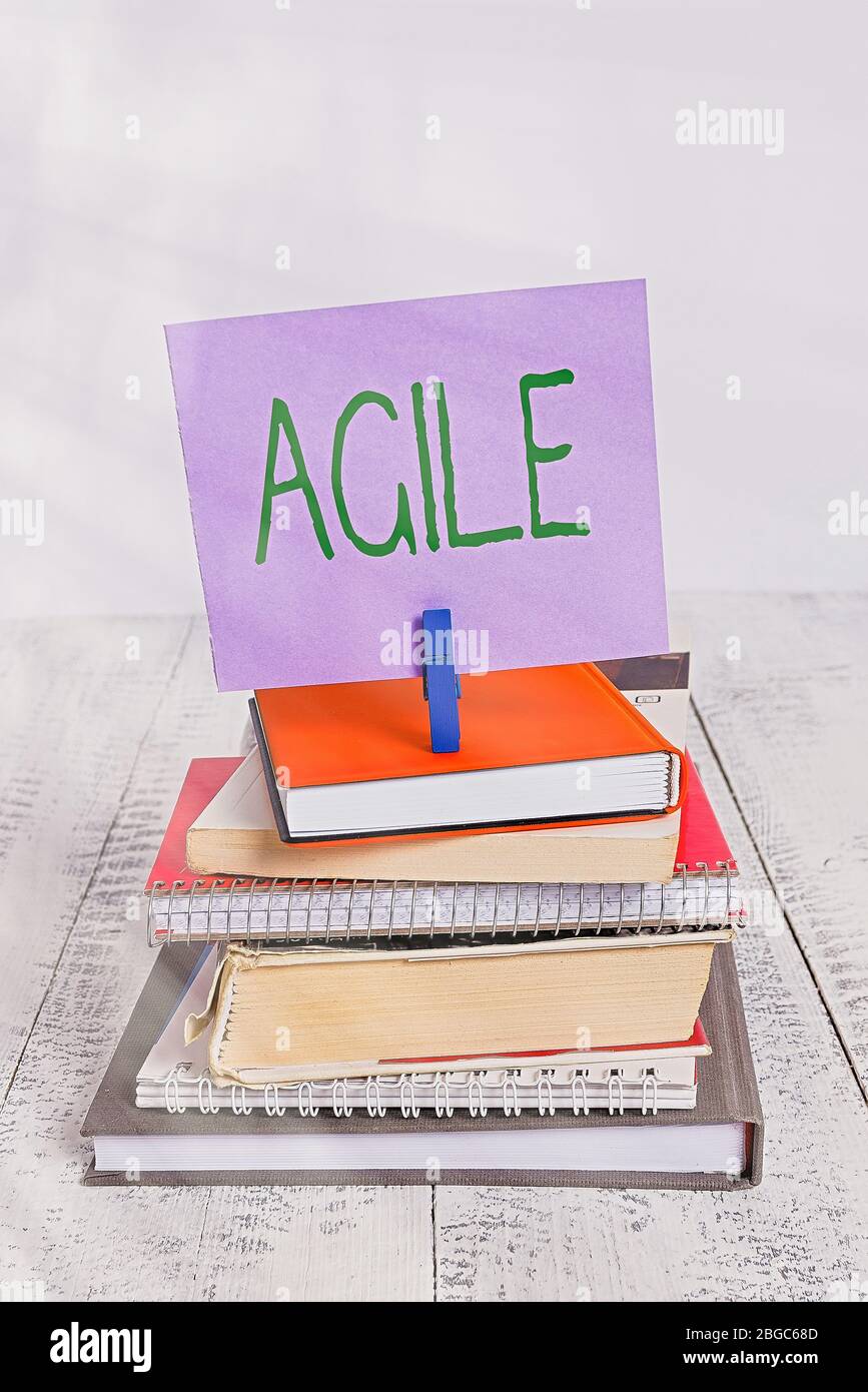 Text Sign Showing Agile Business Photo Showcasing Particular Approach To Project Management