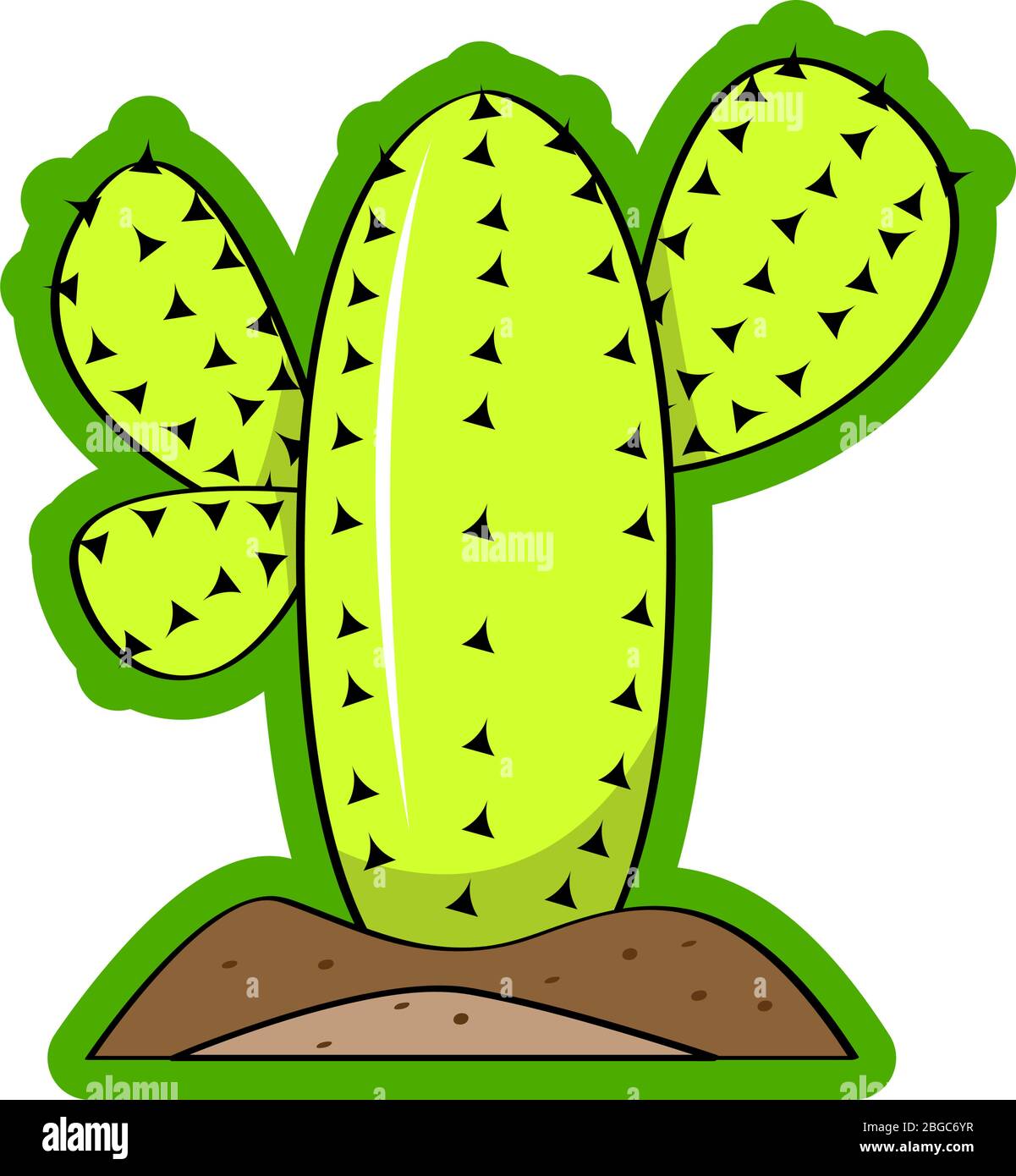Sticker of a cactus icon Stock Vector Image & Art - Alamy