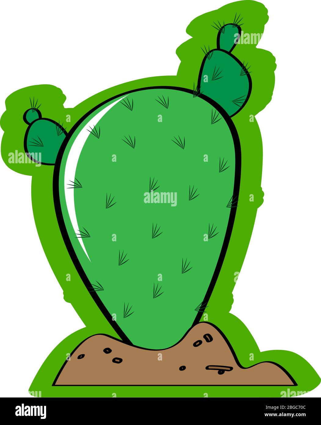 Sticker of a cactus icon Stock Vector Image & Art - Alamy