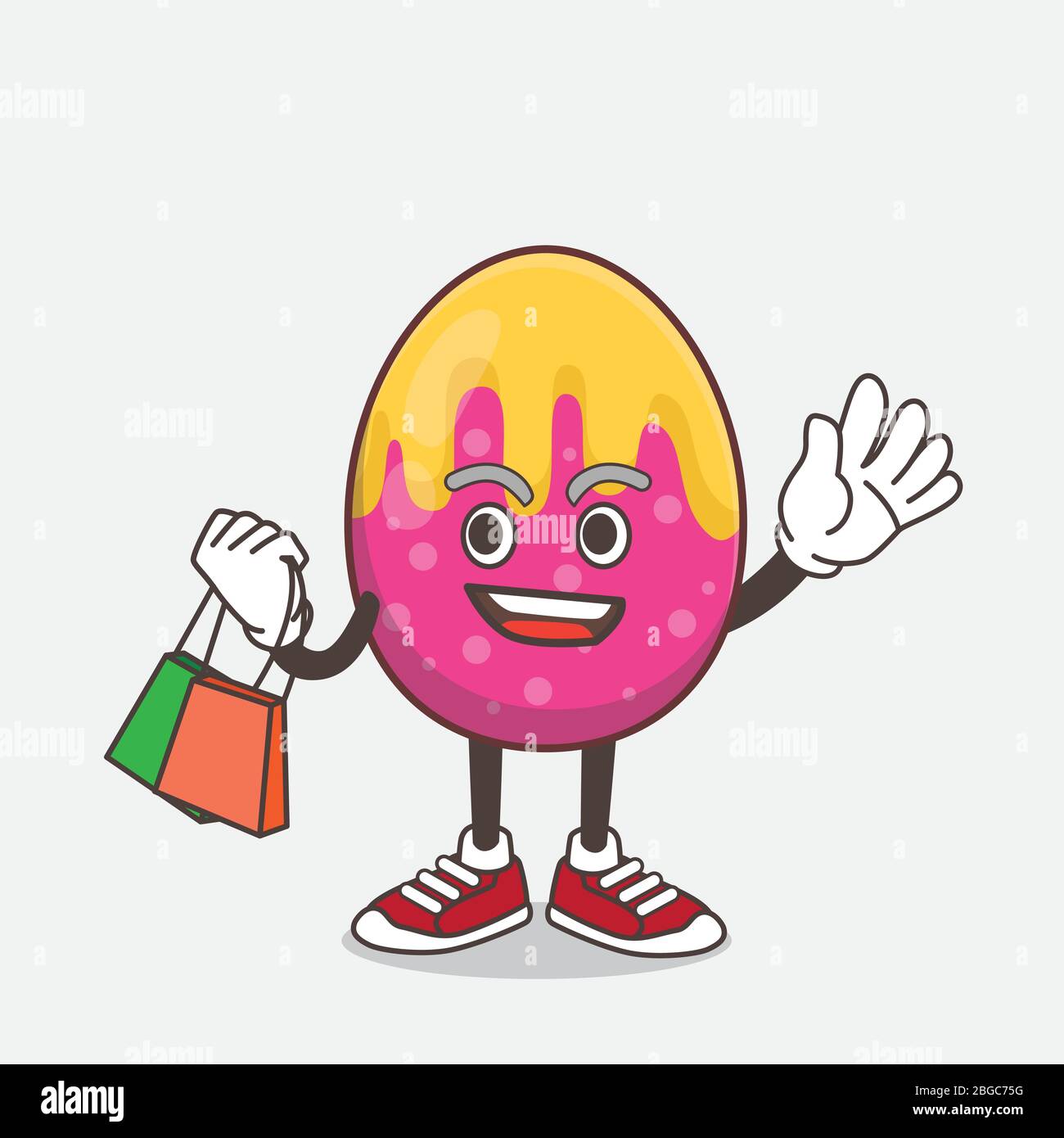 Illustration of Easter Egg Mascot Vector Character with Pose Stock ...