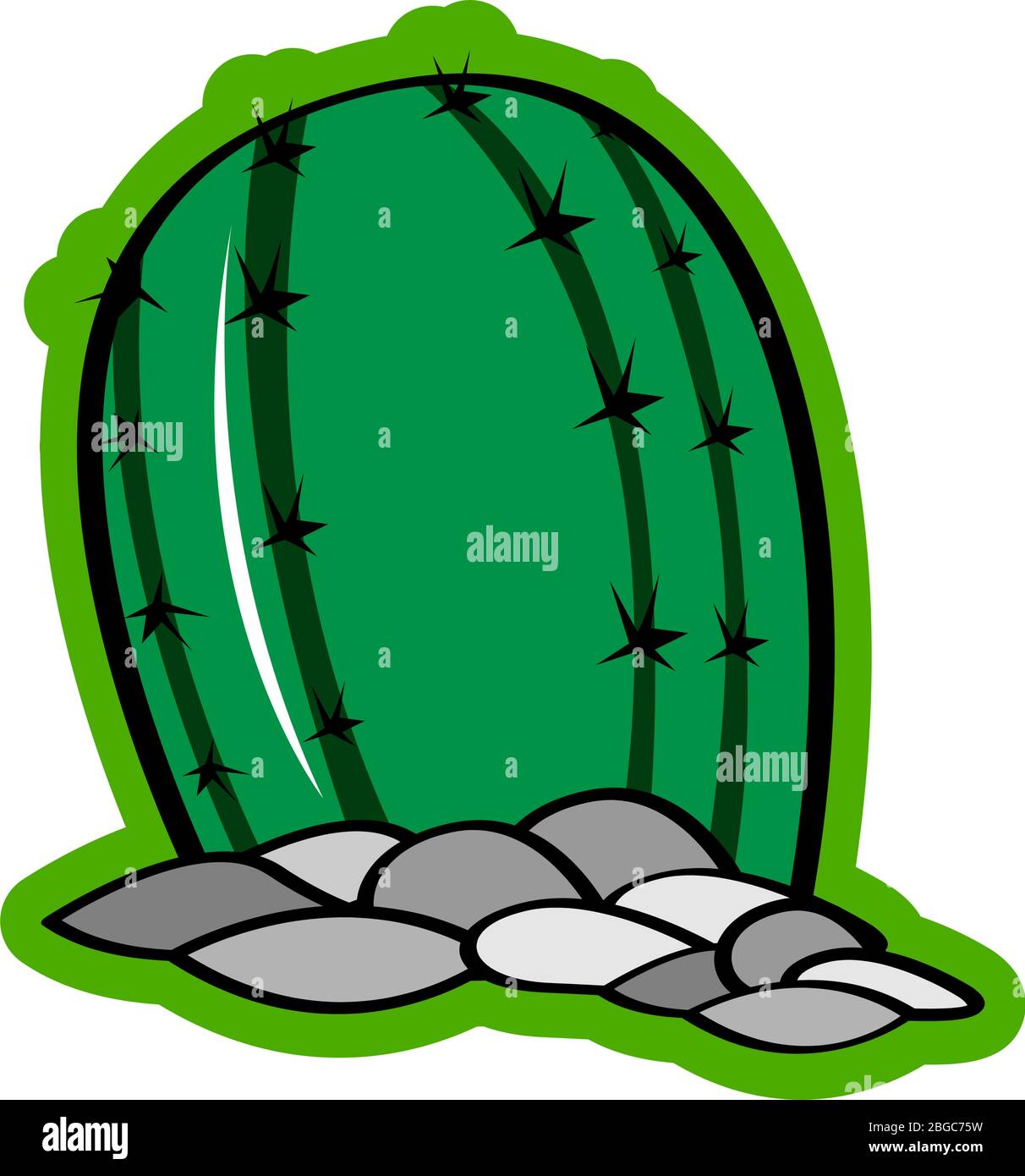 Sticker of a cactus icon Stock Vector Image & Art - Alamy
