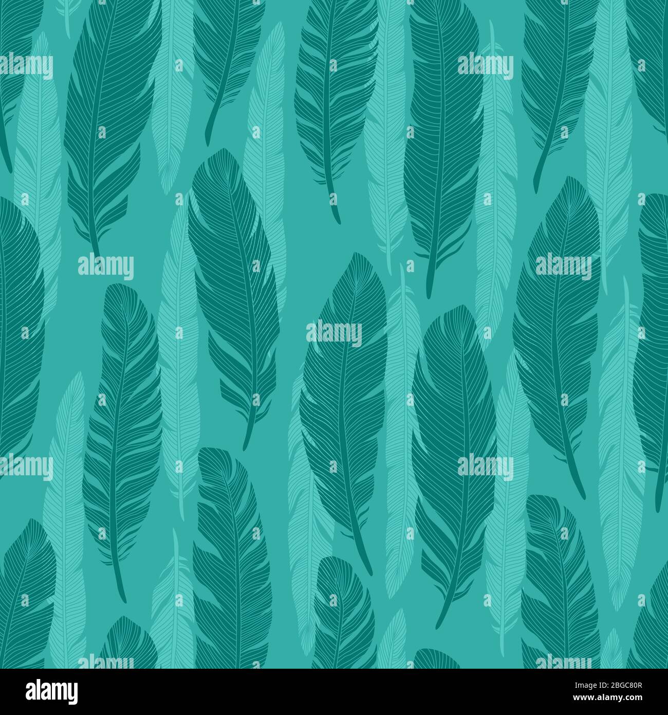 Abstract colorful drawing birds feathers seamless pattern background ...