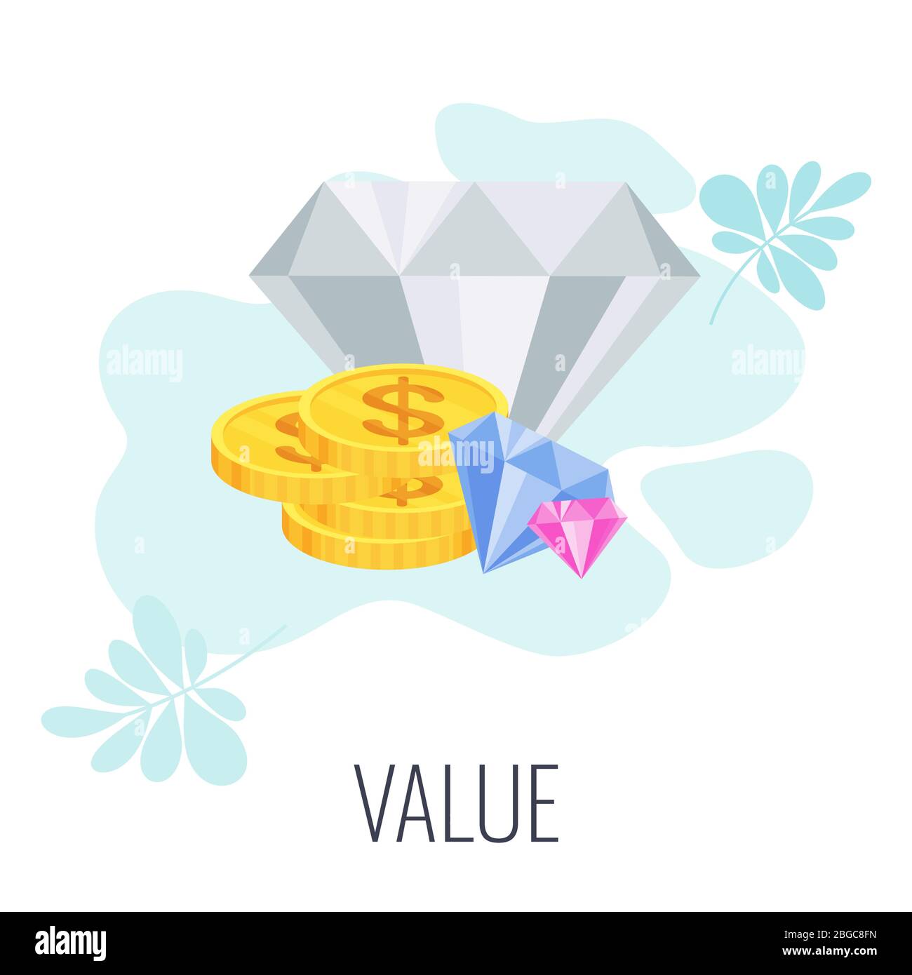 Business values infographics pictogram. Flat vector illustration Stock ...
