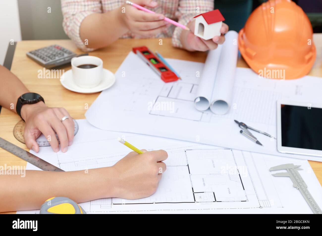 Engineer and Architect concept, Engineer Architects and Interior ...