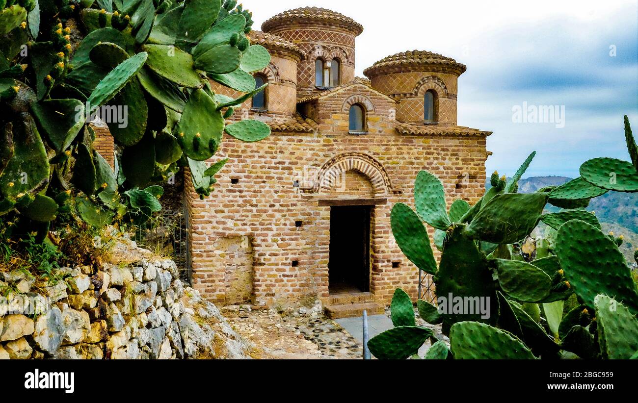 Italy Calabria Aspromonte National Park - Stilo - La Cattolica Stock ...