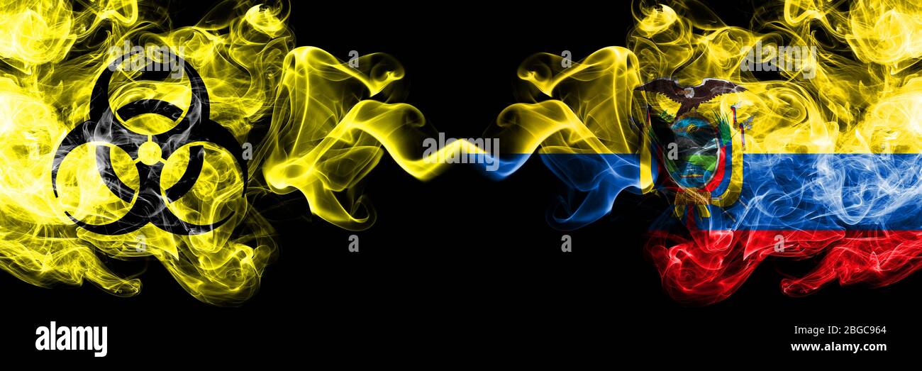 Quarantine in Ecuador, Ecuadorian. Coronavirus COVID-19 lockdown. Smoky ...