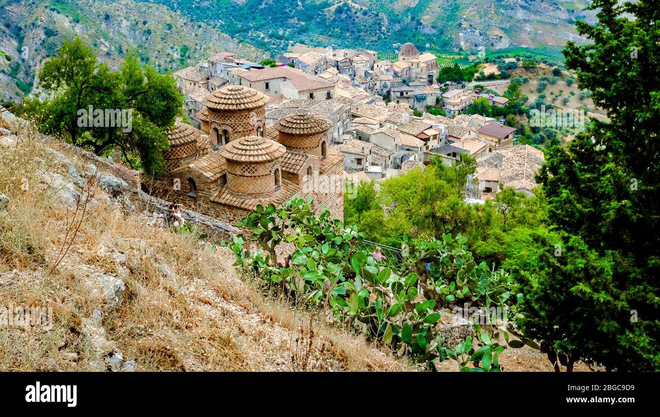 Italy Calabria Aspromonte National Park - Stilo - La Cattolica Stock ...
