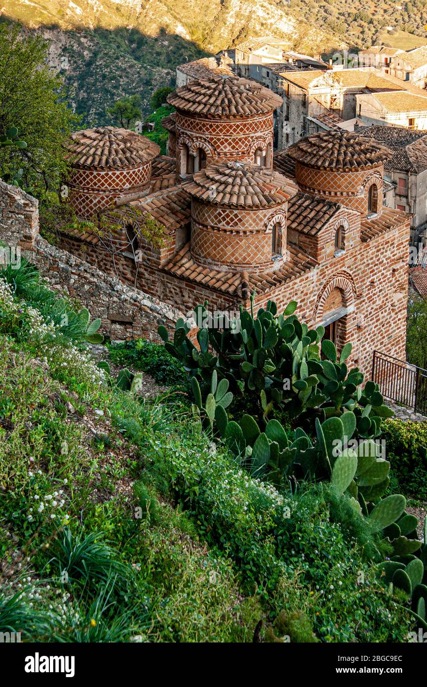 Italy Calabria Aspromonte National Park - Stilo - La Cattolica Stock ...