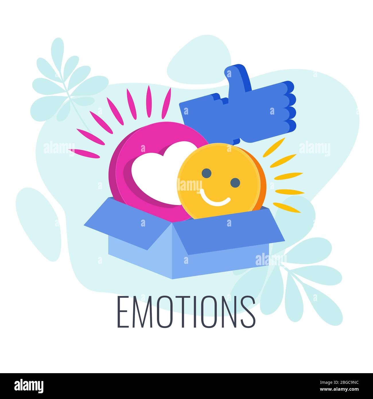 Social media emotions infographics pictogram. Flat vector illustration ...