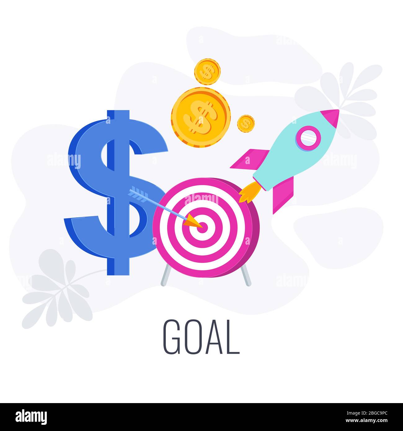 Goal infographics pictogram. Target for achieving results Stock Vector ...