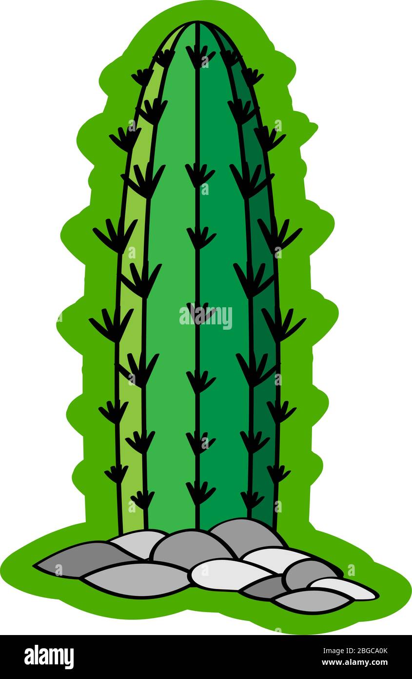 Sticker of a cactus icon Stock Vector Image & Art - Alamy