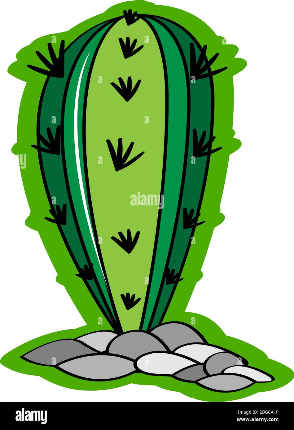 Sticker of a cactus icon Stock Vector Image & Art - Alamy