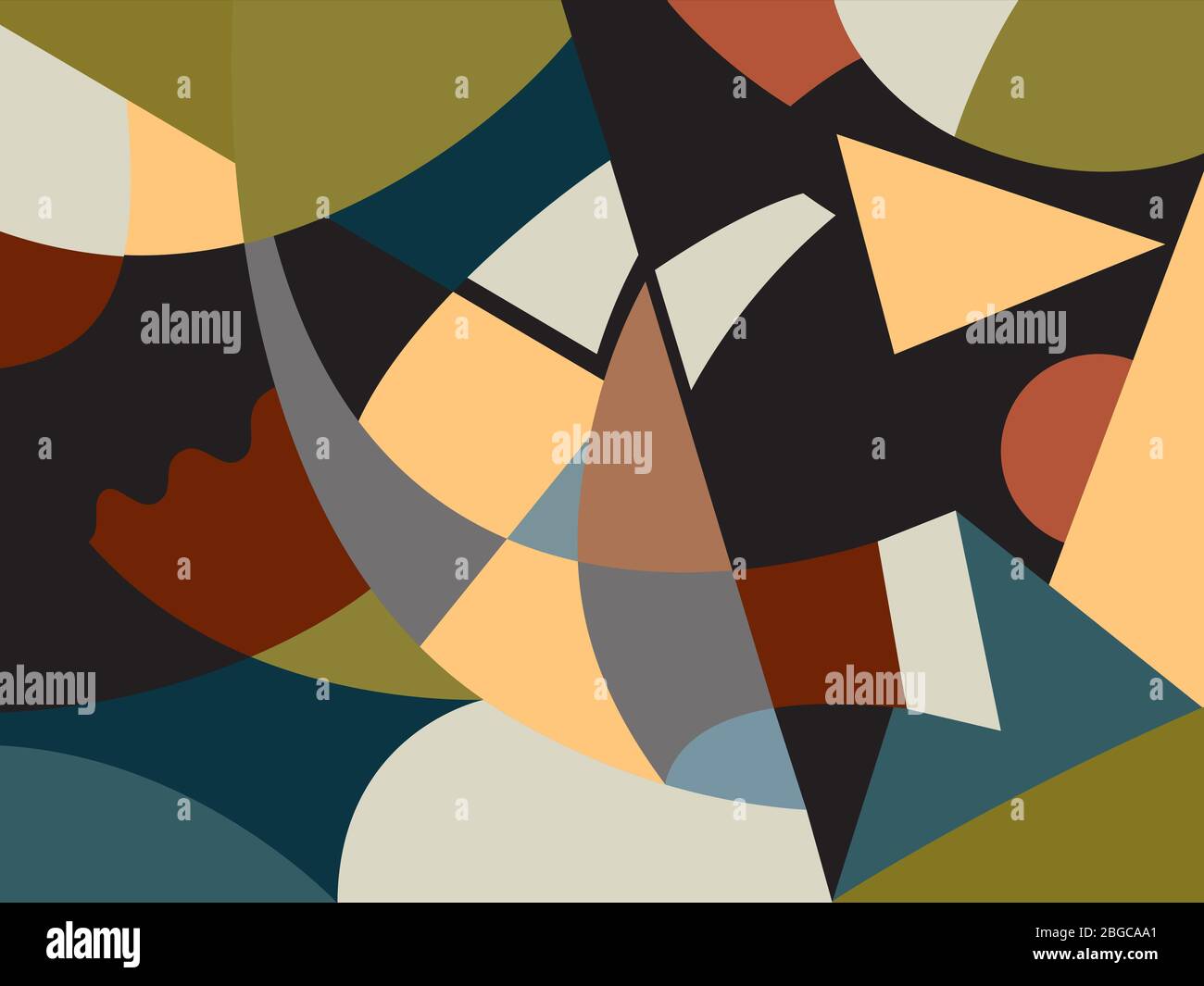 Abstract decorative geometric composition Stock Vector Image & Art - Alamy