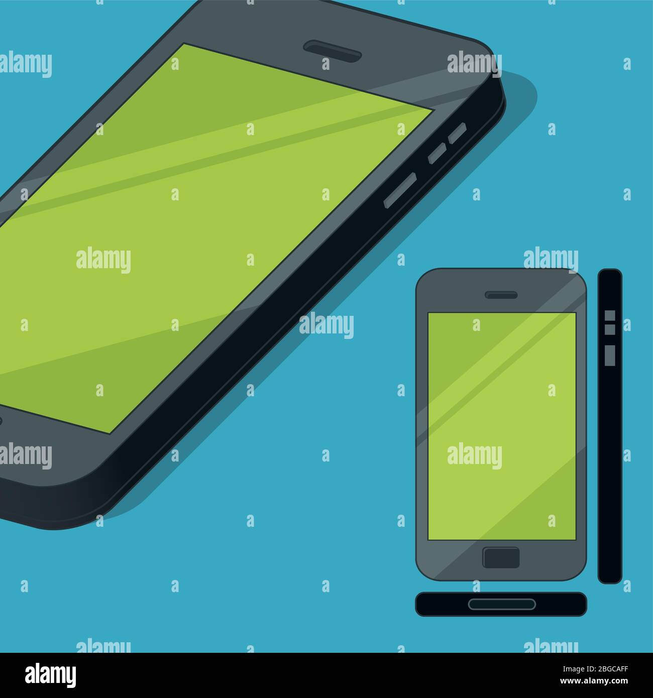 Flat style mobile phone concept illustration Stock Vector Image & Art ...