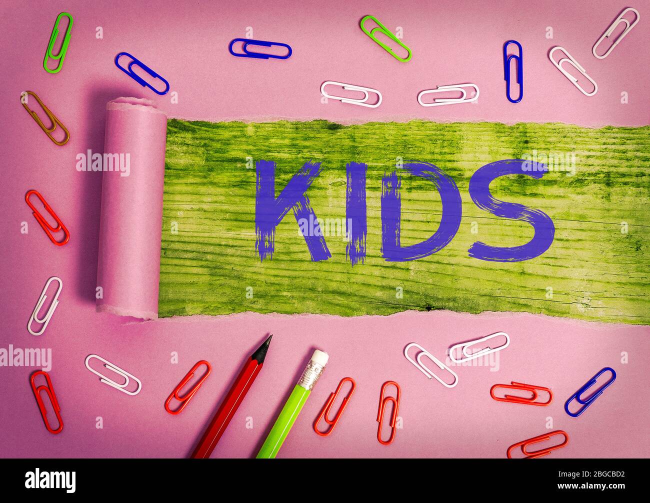 Conceptual hand writing showing Kids. Concept meaning a young being ...