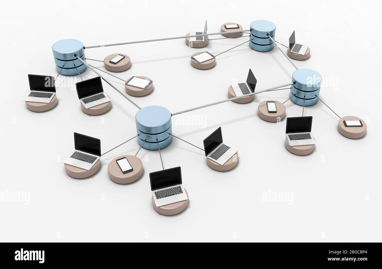 Computer Network Illustration Stock Photo - Alamy