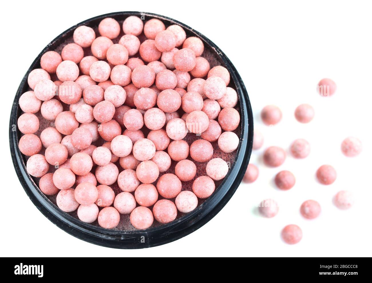 Powder balls isolated on white Stock Photo - Alamy