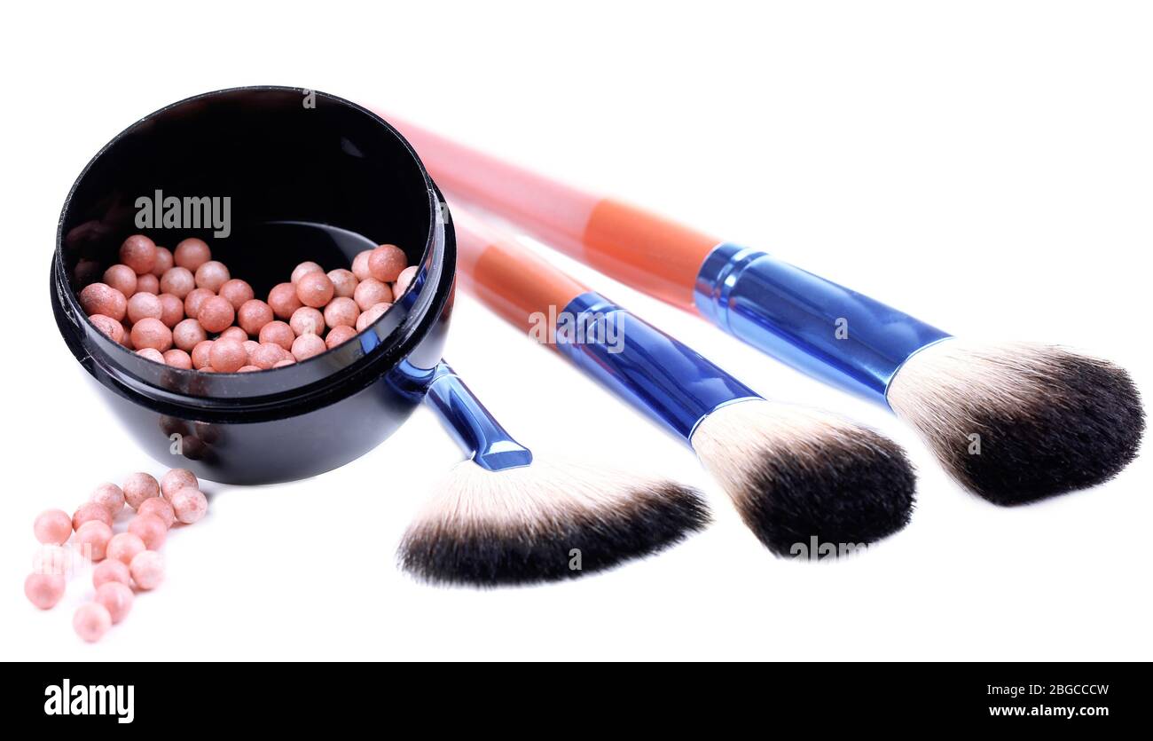 Powder balls isolated on white Stock Photo - Alamy