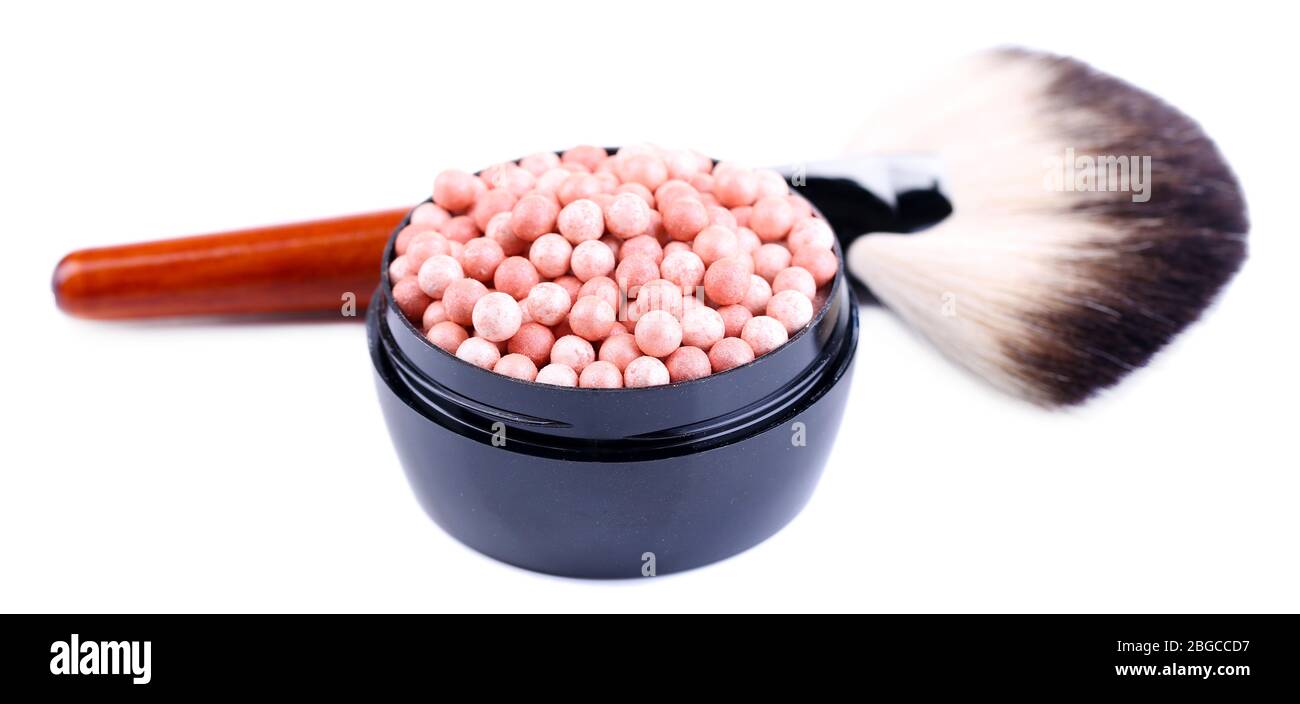 Powder balls isolated on white Stock Photo - Alamy