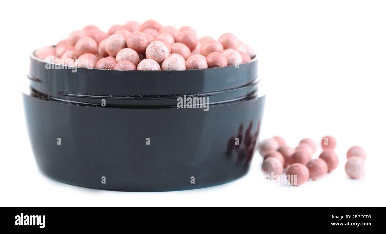 Powder balls isolated on white Stock Photo - Alamy