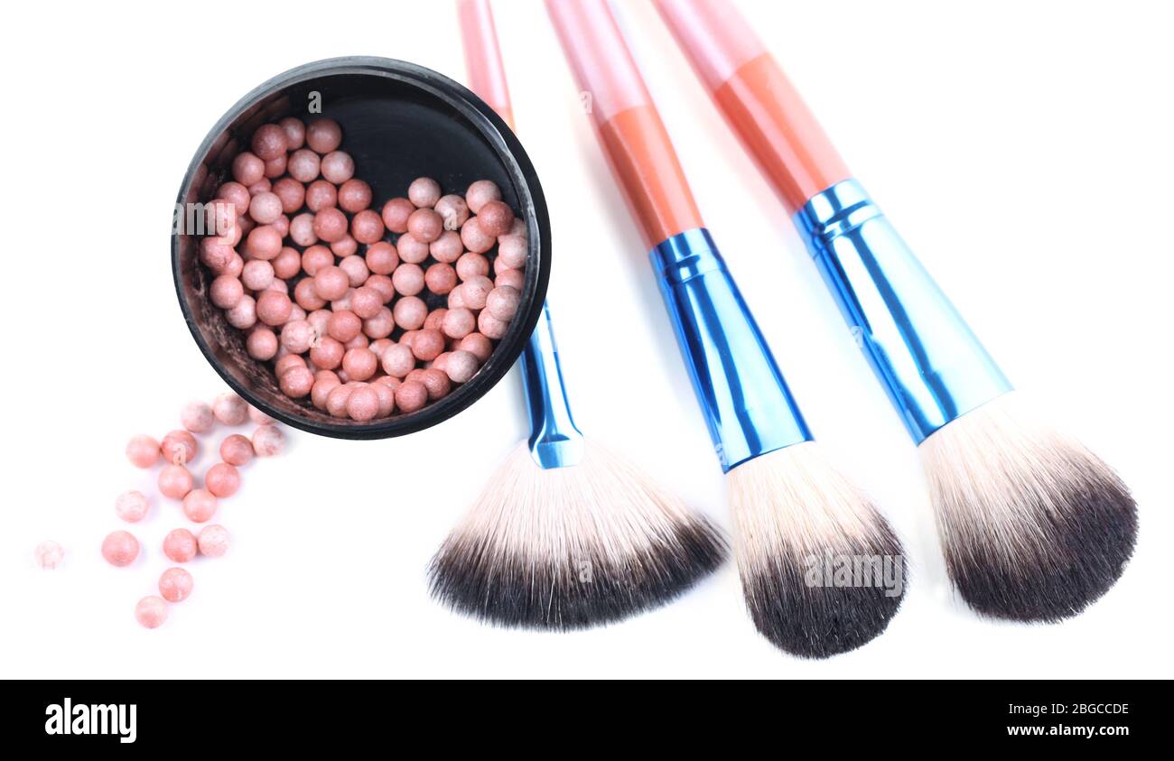 Powder balls isolated on white Stock Photo - Alamy