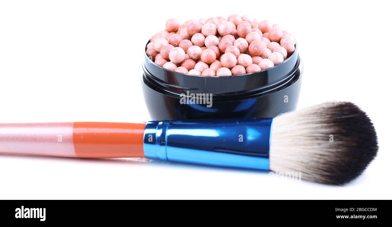 Powder balls isolated on white Stock Photo - Alamy