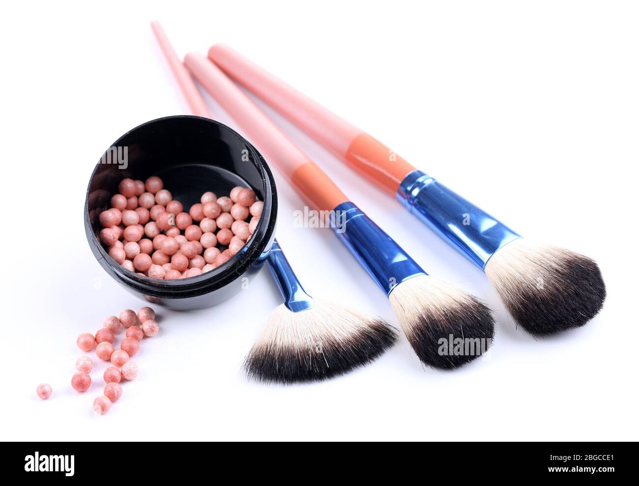 Powder balls isolated on white Stock Photo - Alamy