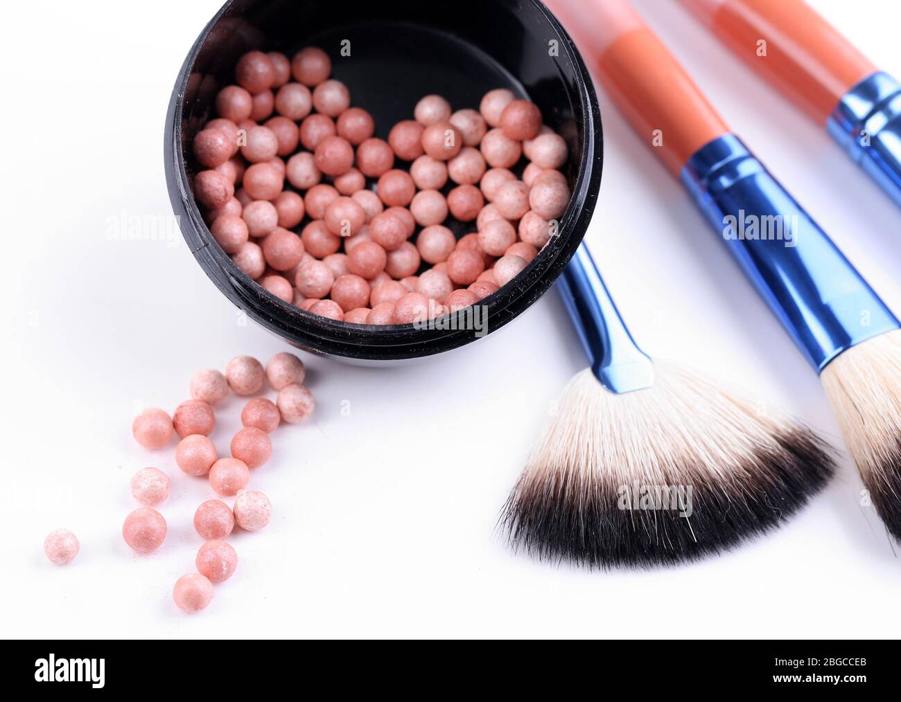 Powder balls isolated on white Stock Photo - Alamy