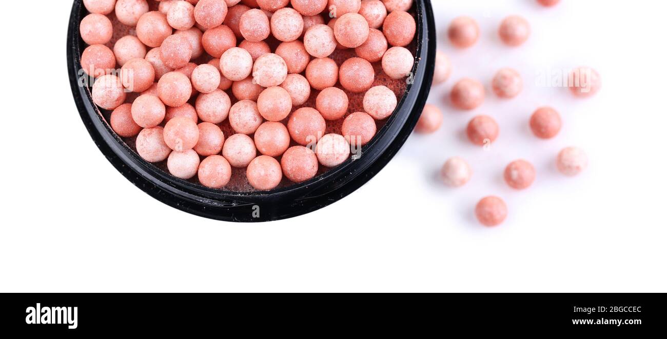 Powder balls isolated on white Stock Photo - Alamy