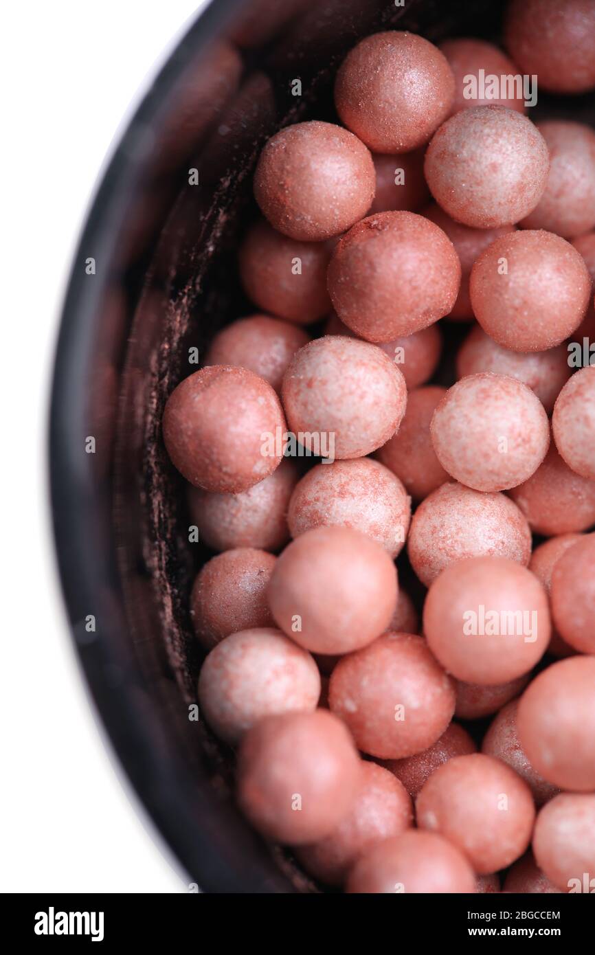 Powder balls isolated on white Stock Photo - Alamy