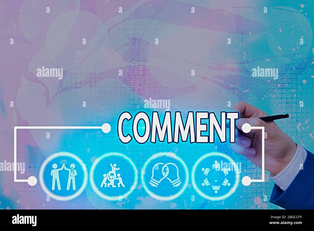 Word writing text Comment. Business photo showcasing Verbal Written ...