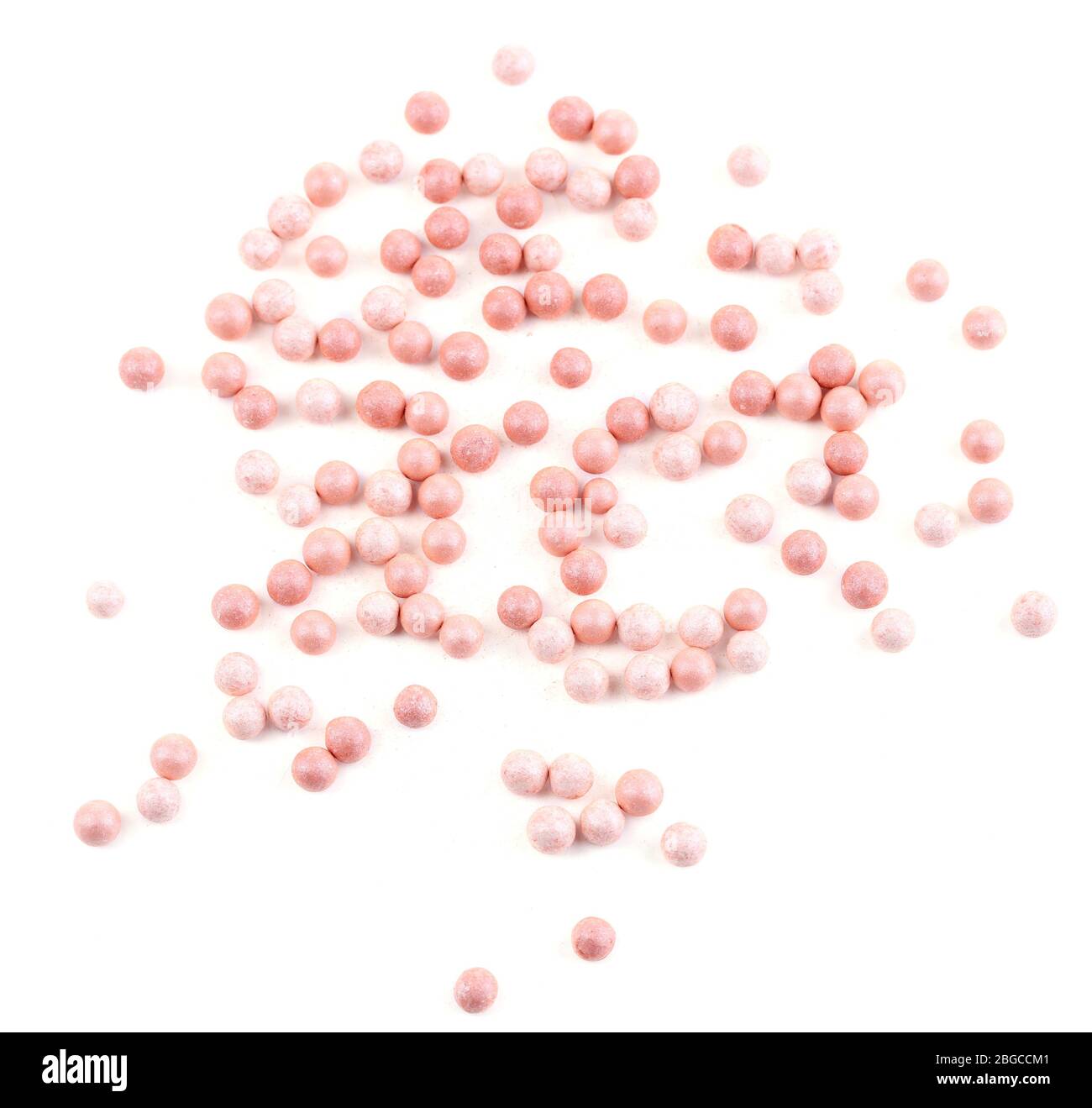 Powder balls isolated on white Stock Photo - Alamy