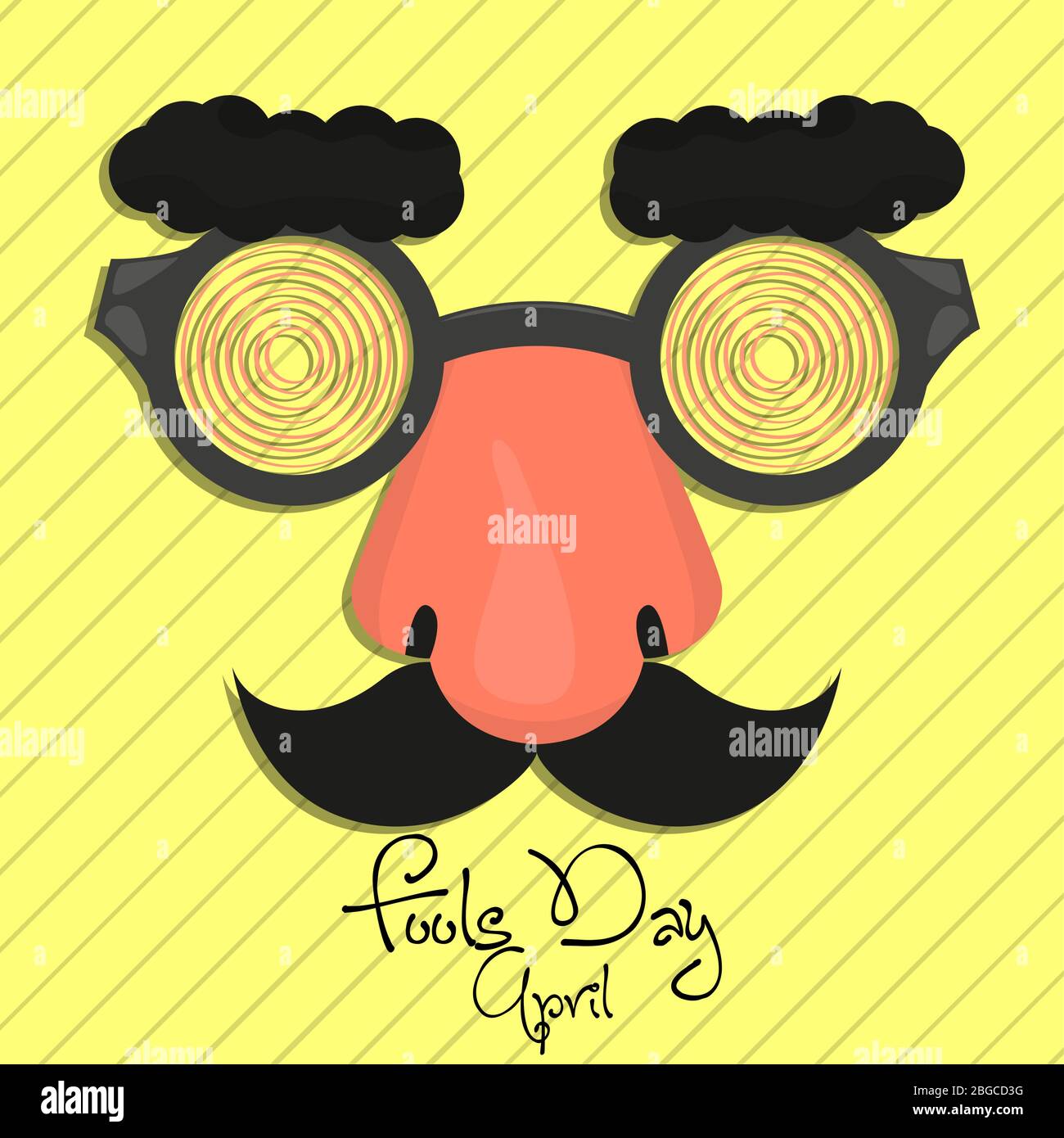 Funny nose glasses mask Stock Vector Images - Alamy