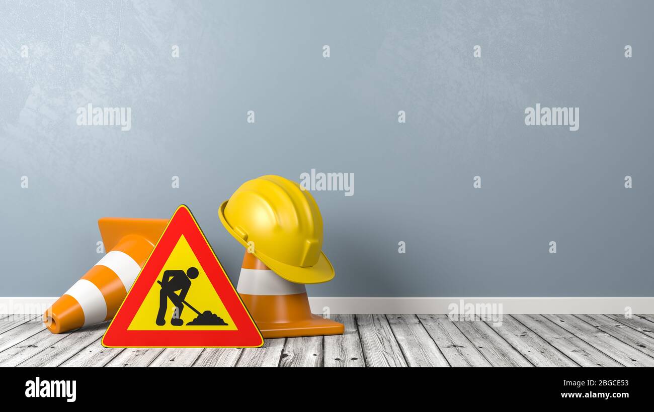 Under Construction in the Room Concept Stock Photo - Alamy