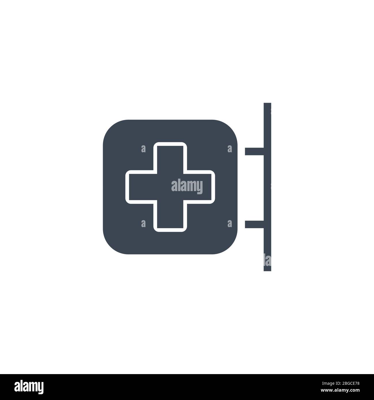 Hospital Signboard related vector glyph icon Stock Vector Image & Art ...