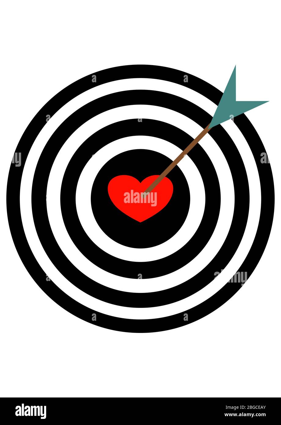 Arrow in heart picture Stock Vector Images - Alamy